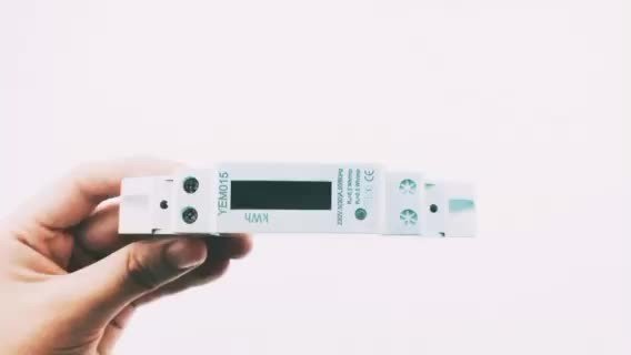 127V/230V 5(30)A single phase two wire din rail active kwh meter with pulse output